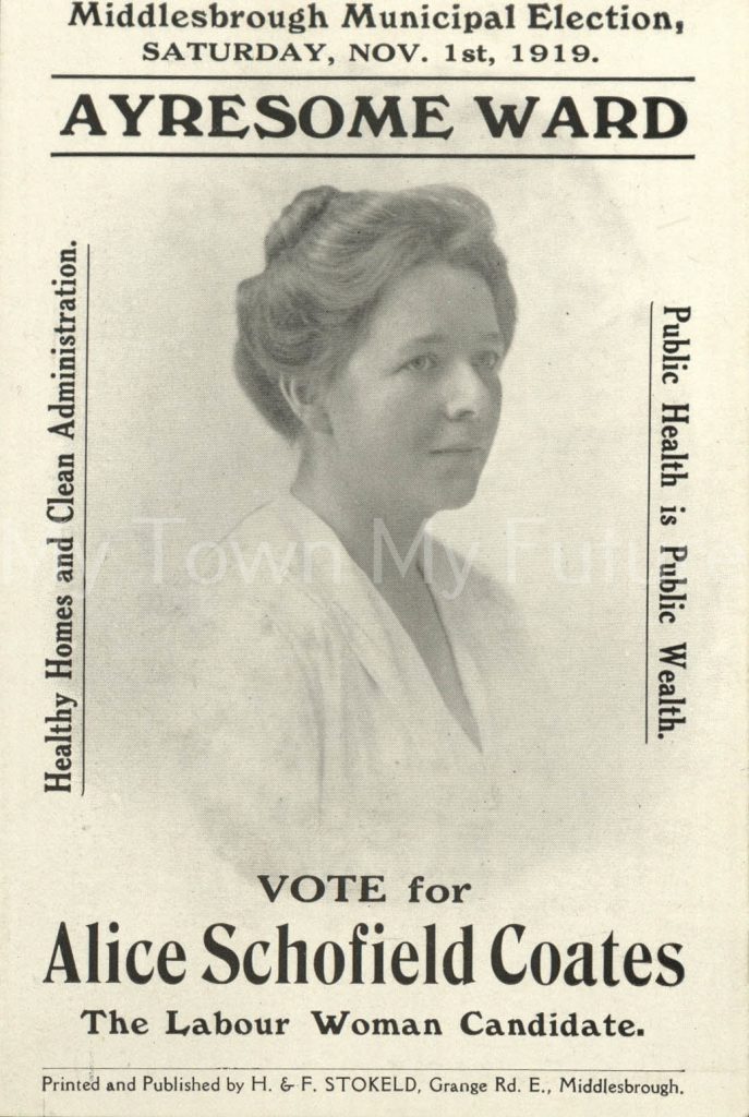 Alice Schofield Coates - Middlesbrough's first female councillor - My ...