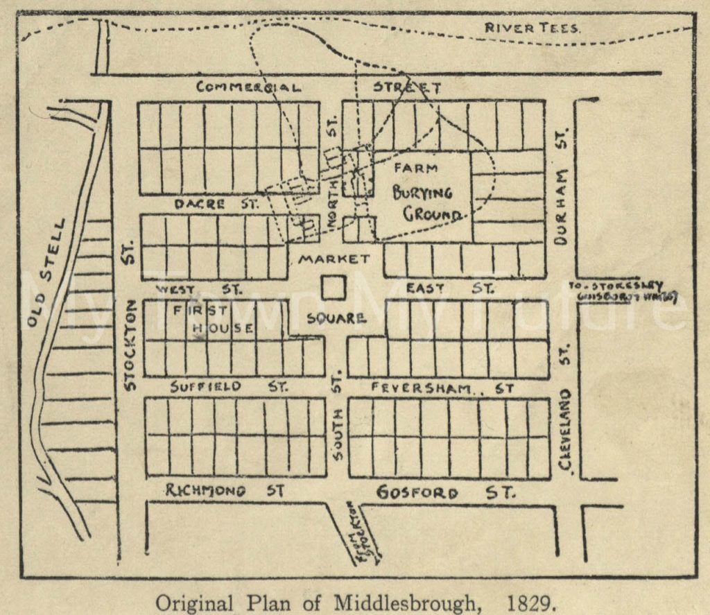 Original plan of Middlesbrough (1829). - My Town My Future